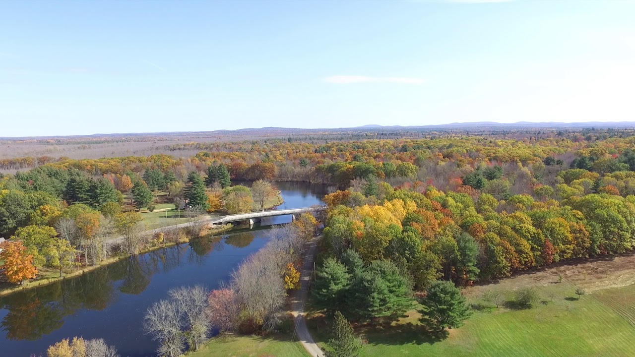 Fall in Maine 2017 - Sebasticook River Drone Footage - YouTube