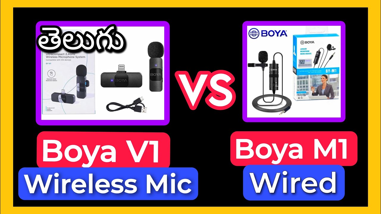 Best Mic For YouTube In Telugu | Boya M1 Mic Telugu | Boya V1 Wireless ...