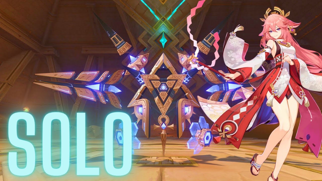 Triple Crown Miko Solo vs New Sumeru Boss - Genshin Impact - YouTube