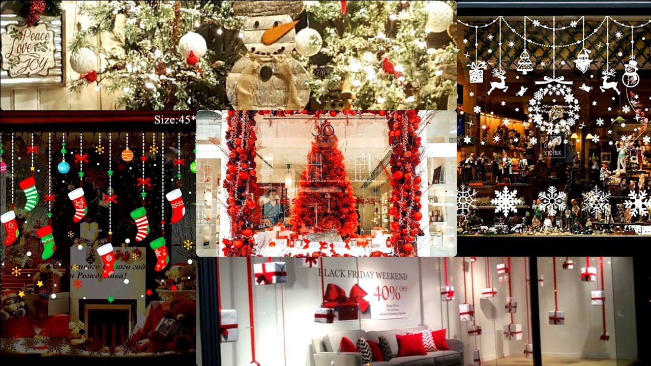 Christmas window display decoration ideas/window disply decoration ...