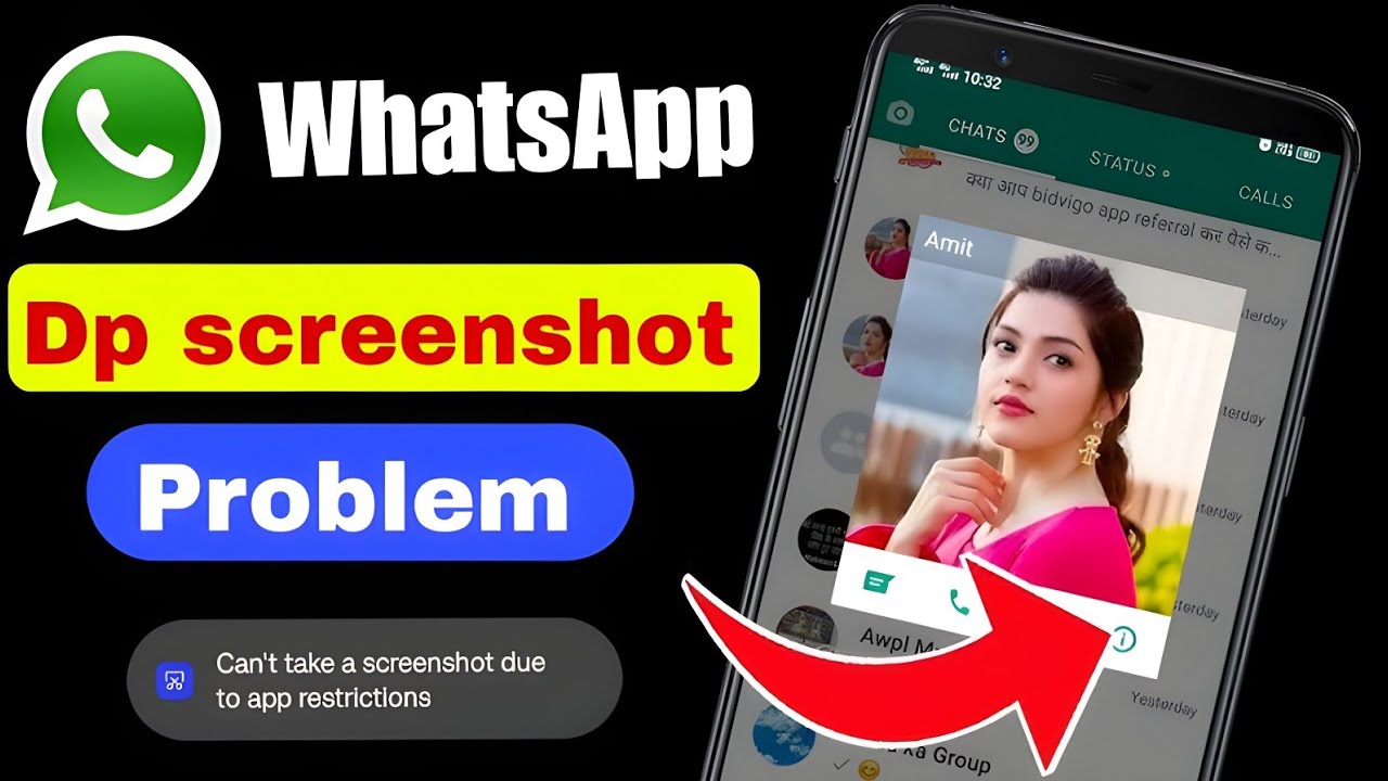 can't take a screenshot due to app restrictions |whatsapp dp screenshot ...
