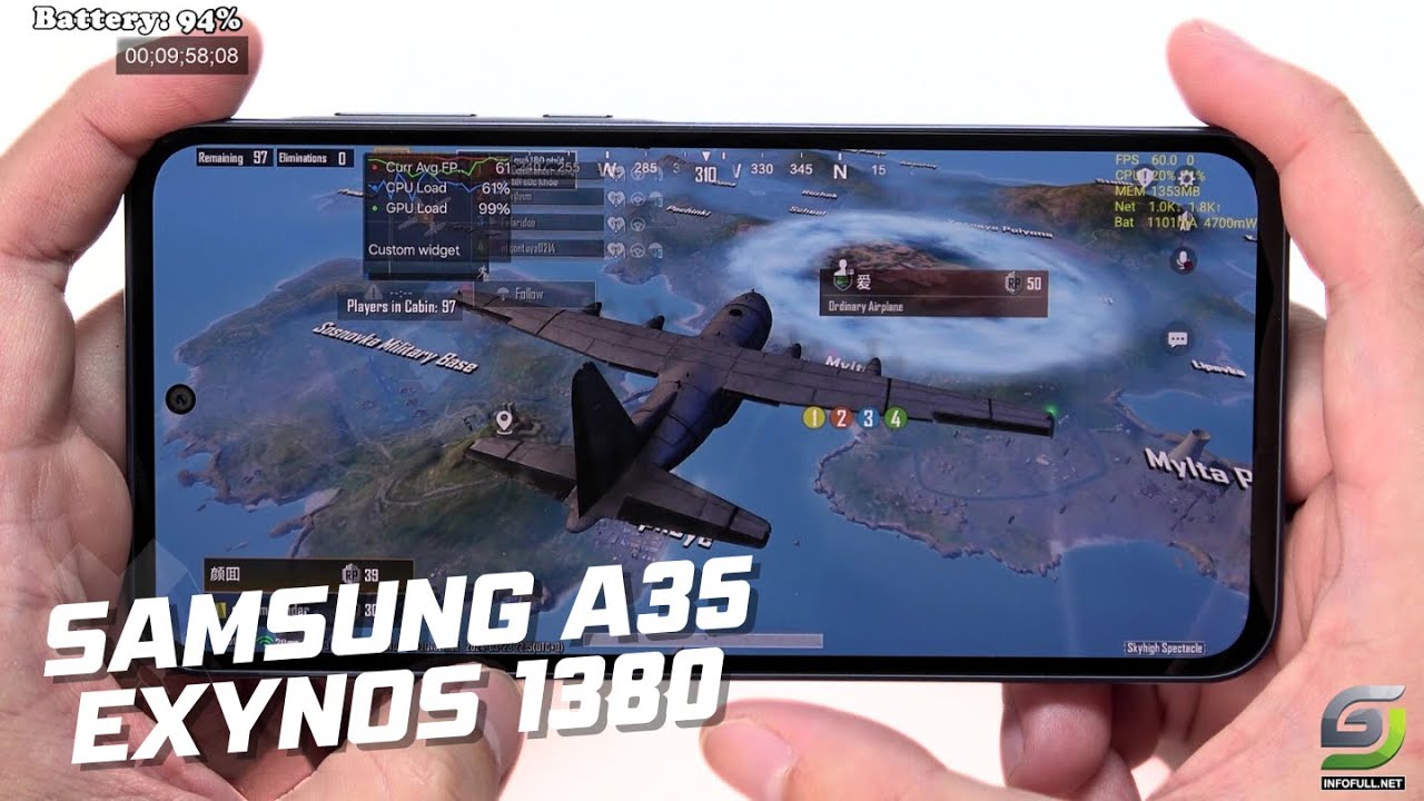 Samsung Galaxy A35 test game PUBG Mobile | Exynos 1380 - YouTube
