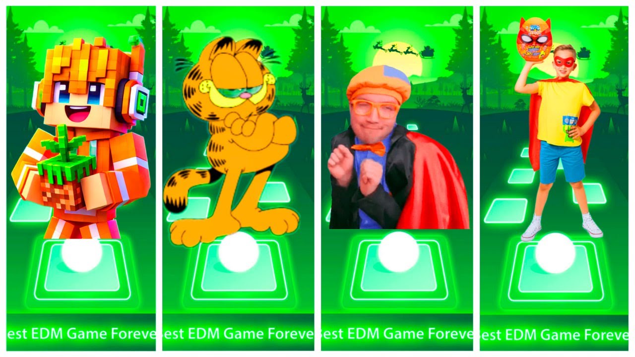 Sprunki GARFIELD Blippi Vlad and Niki Tiles hop - YouTube