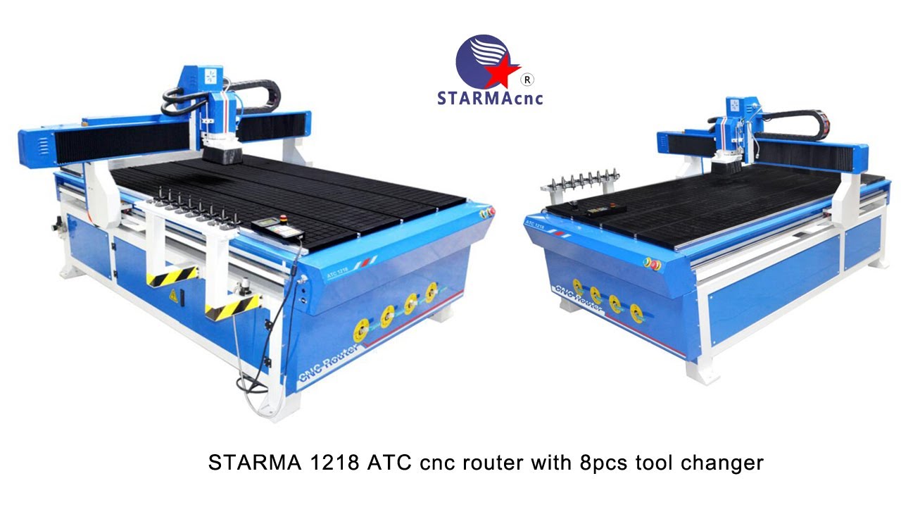 1218 1200x1800mm advertising mini ATC cnc router machine with automatic ...