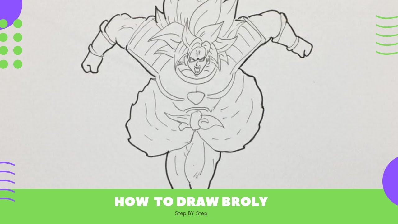 How to Draw Broly Easy | Legendary Super Saiyan - YouTube