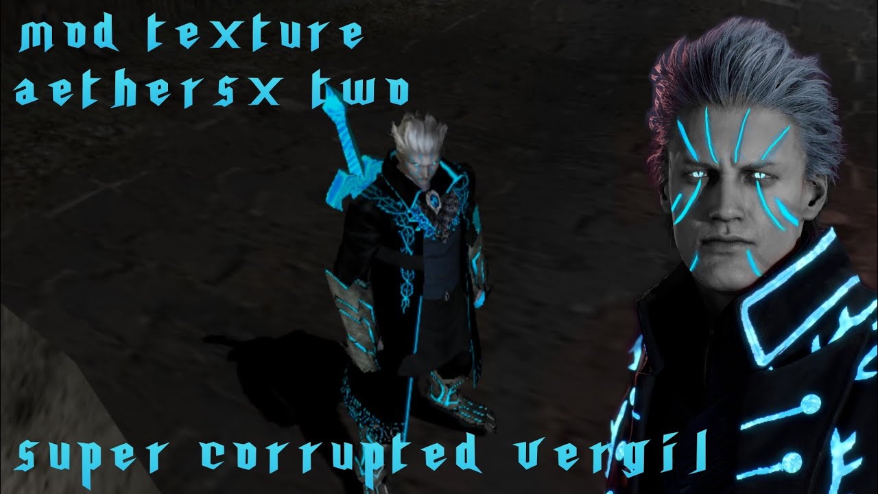 (Mod Texture) Super Corrupted Vergil DMC3SE USA AETHERSX2 emulator ...