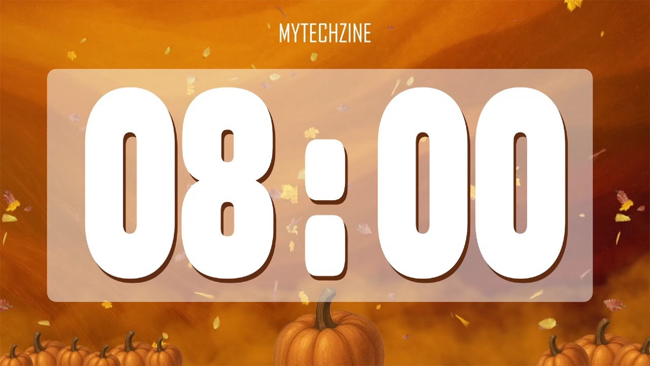 8 Minute Autumn Classroom Timer | Quiet Focus Countdown - YouTube