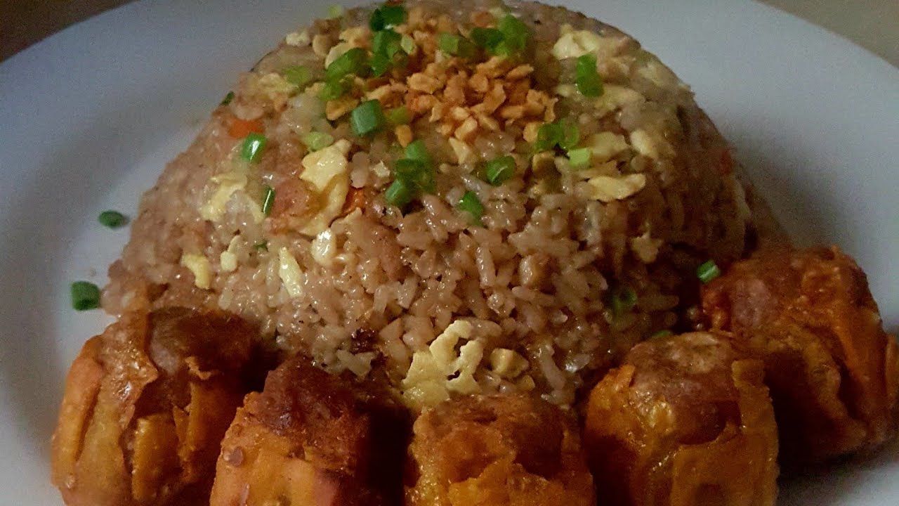 Pork And Egg Fried Rice With Fried Siomai Youtube