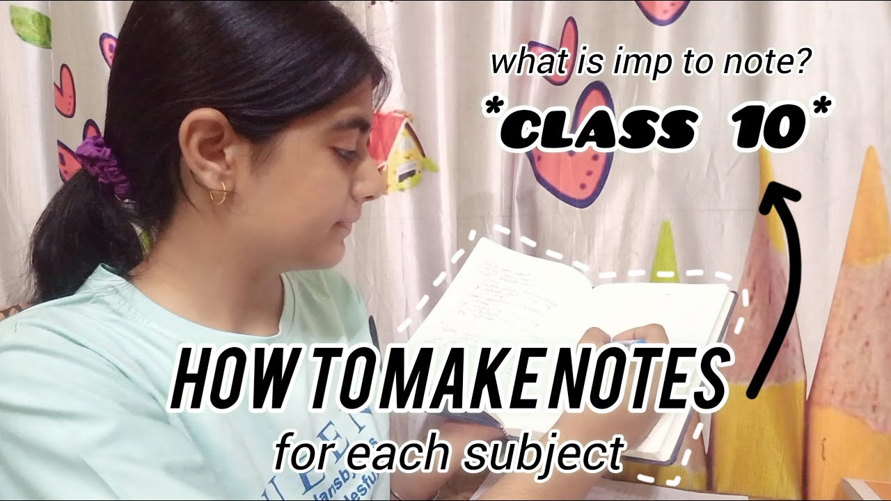 HOW TO MAKE NOTES of each subject in class 10 - YouTube
