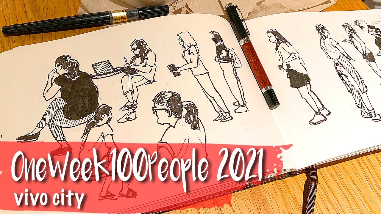 One Week 100 People 2021 l Sketching People - YouTube