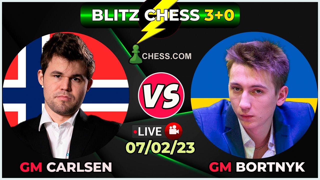 GM Magnus Carlsen vs GM Oleksandr Bortnyk | BLITZ CHESS 3+0 | Chess.Com ...