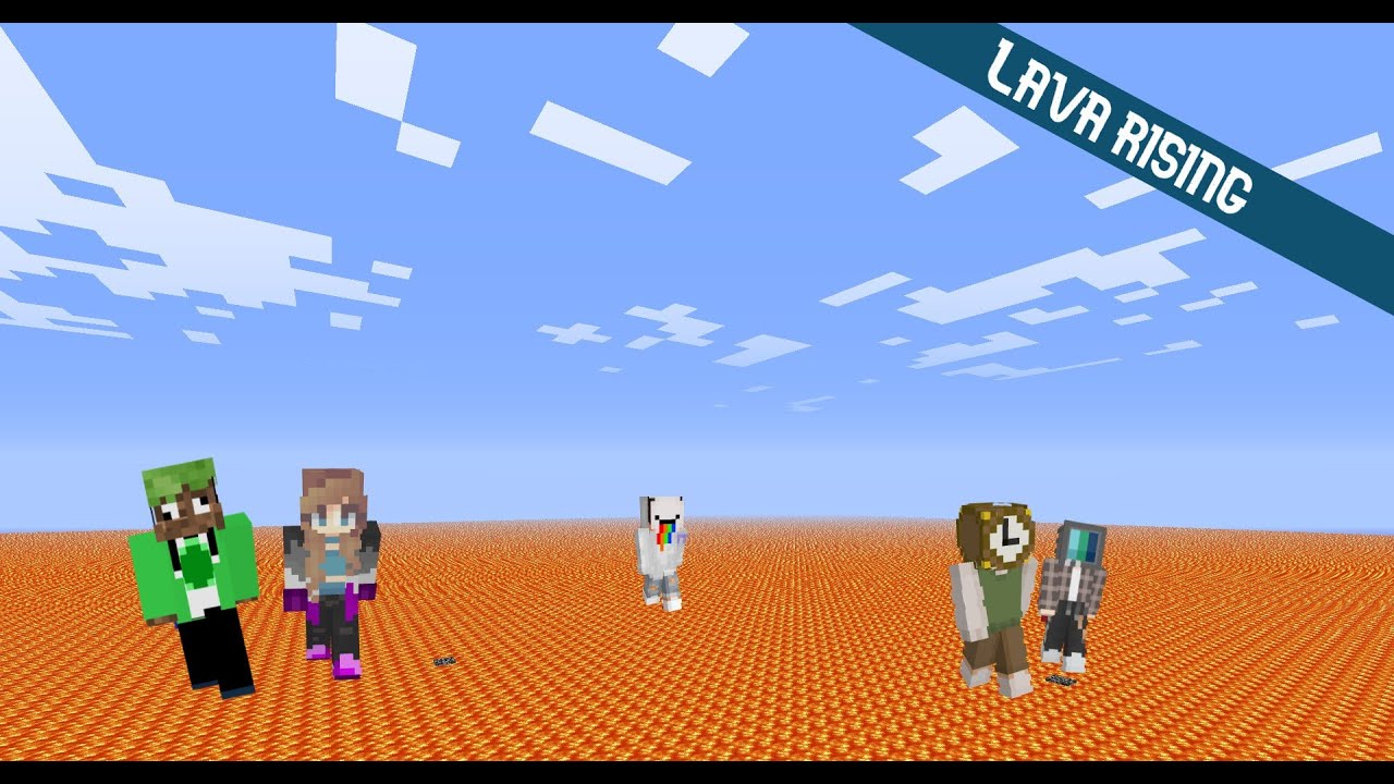 Minecraft Lava rising but only one person can survive - YouTube