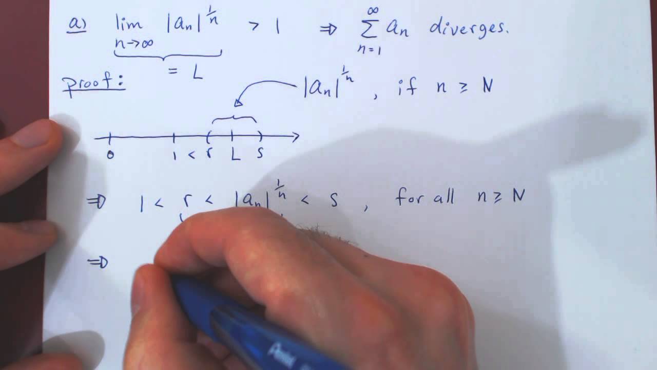 The Root Test - Proof of Part (a) - YouTube