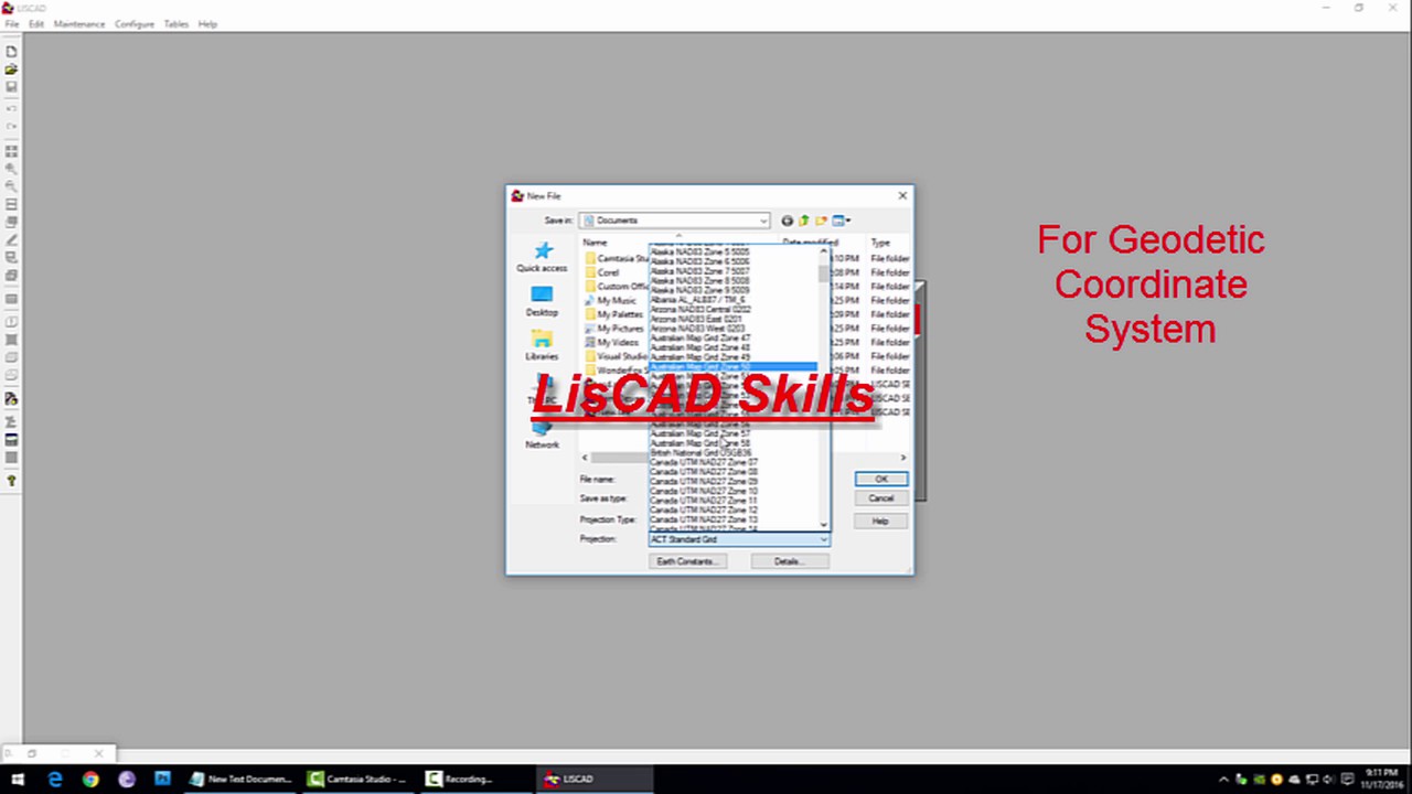 Liscad Tutorials| Create New file in Local and Geodetic Coordinate ...