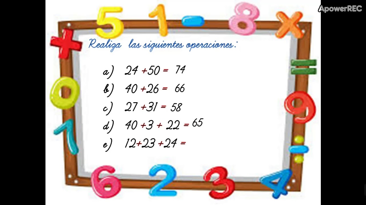 SUMAS HORIZONTALES - YouTube