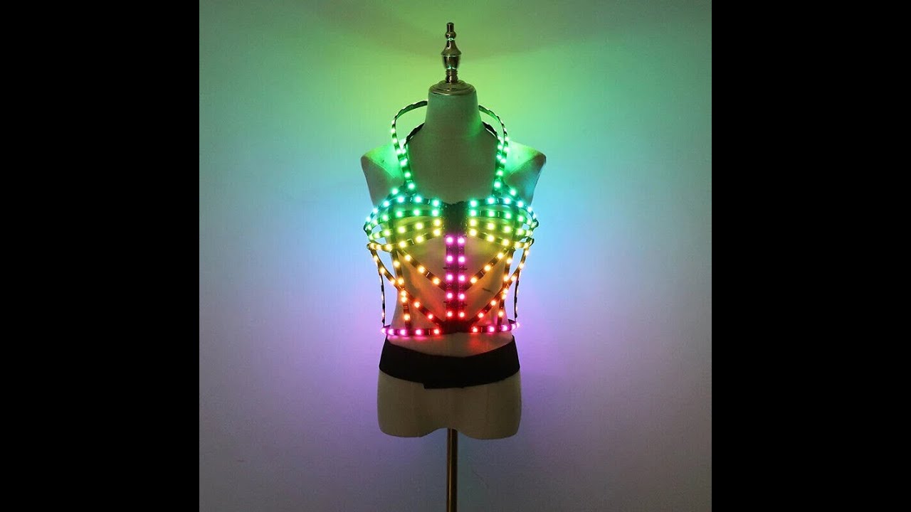 Women LED Party Outfit Shirt Rave Suit Costume Festival Woman Dancer ...
