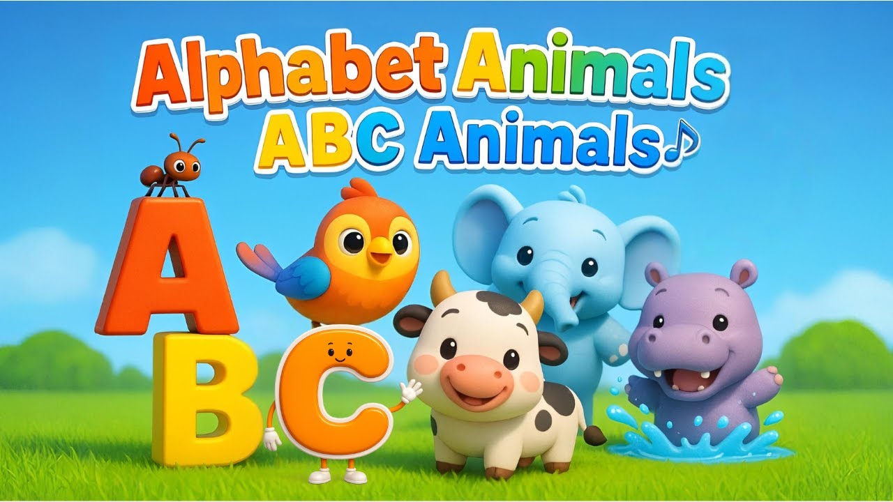 Alphabet Animals | ABC Animals Song for Kids - Learn Cute Animals 🐘🦓 ...