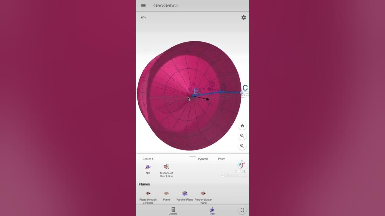 GeoGebra Surface of Revolution Tool Applied on Polygons - YouTube