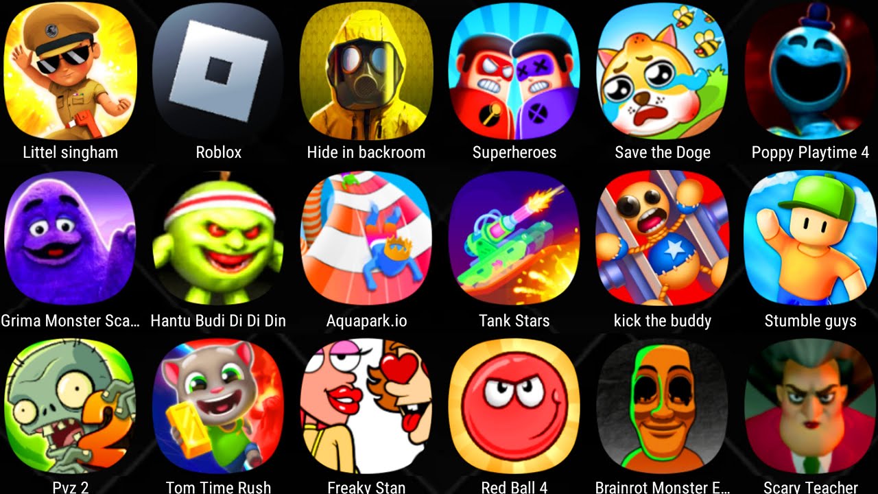 Hide In Backroom,Roblox,Stumble Guys,Scary Teacher 3d,PoppyPlaytime4 ...