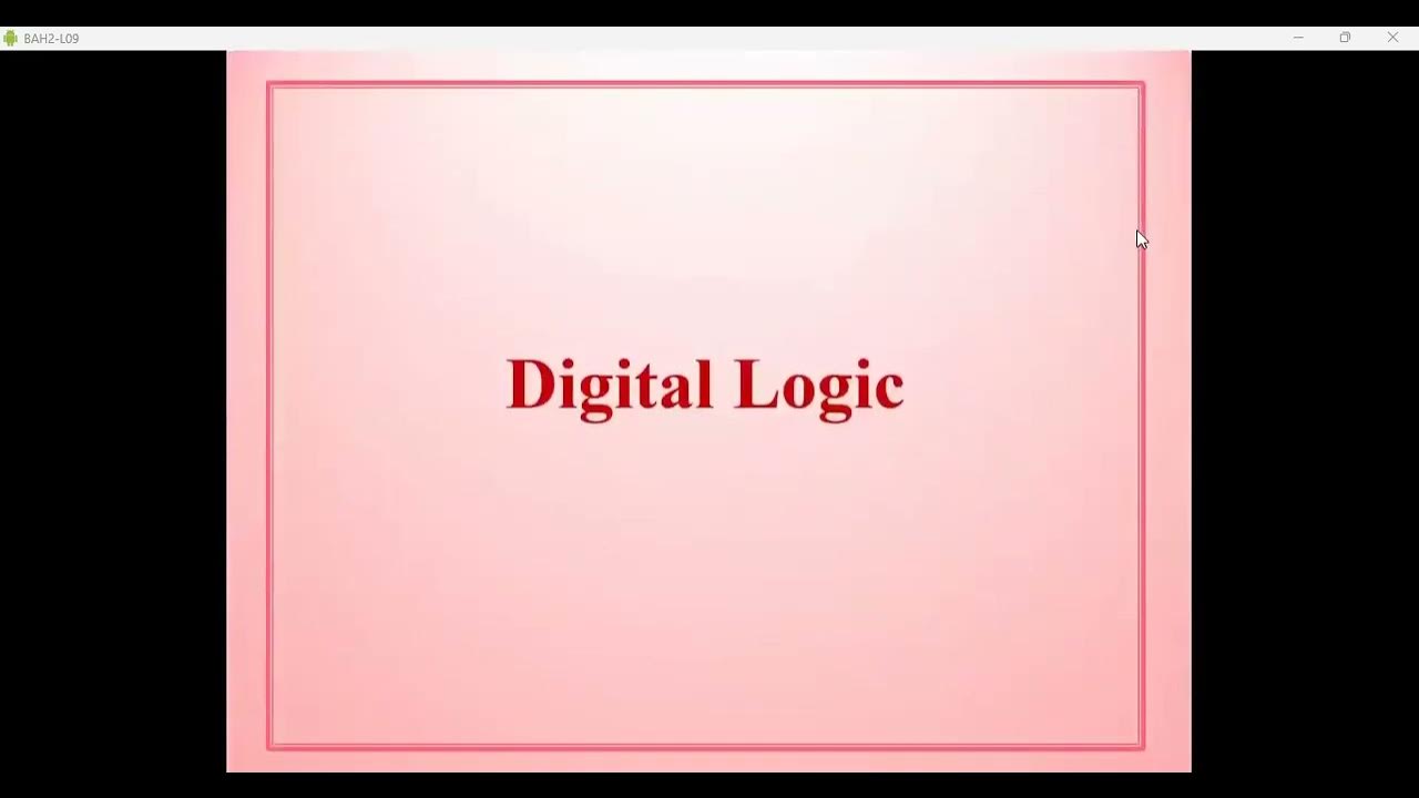 Digital Logic - Lecture 2 - YouTube