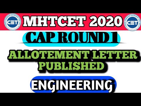 Cap Round 1 Allotment Letter Released | How To Check Allotement Letter Of Engineering Mhtcet ...