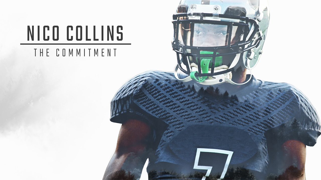 Elite receiver Nico Collins announces his commitment - YouTube