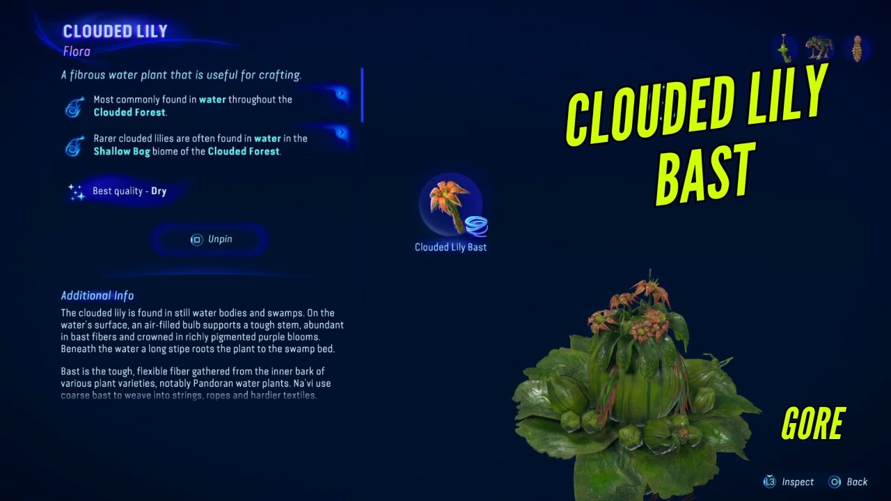 Where To Find Clouded Lily Bast Avatar Frontiers of Pandora - YouTube