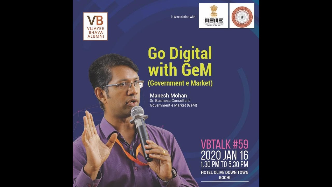 Go Digital With GeM | Maneesh Mohan | VBTalk #59 - YouTube