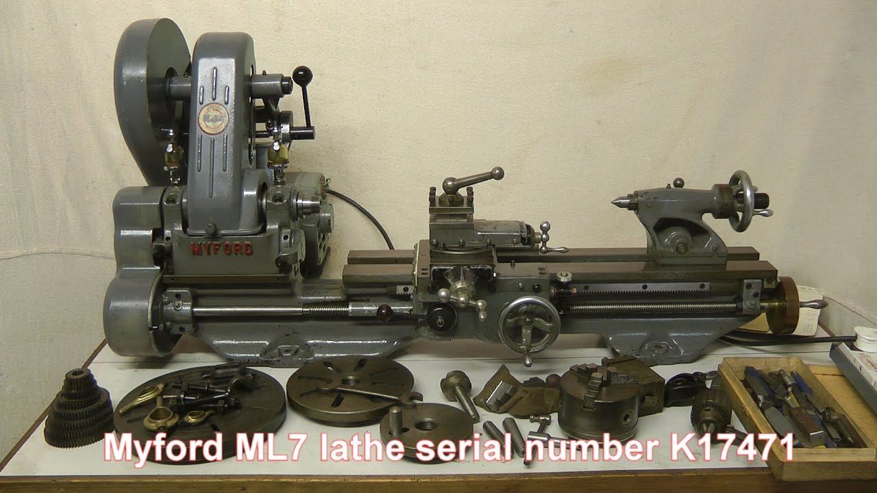Myford ML7 lathe serial number K17471 - YouTube