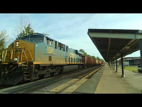 CSX Empty Herzog Ballast Train heads Southbound through Petersburg, Va. - YouTube