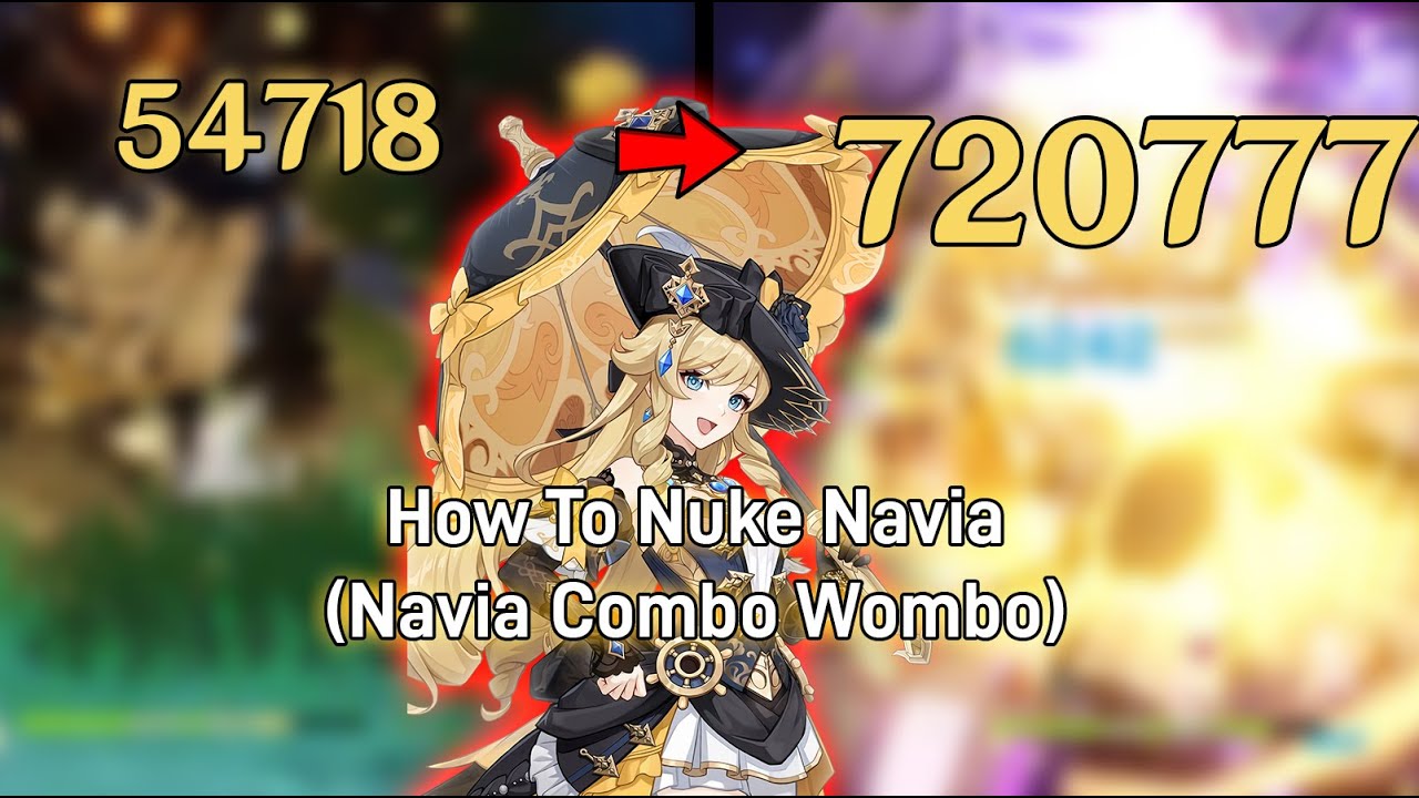 C0 Navia SHOTGUN : 54K to 720K Damage (NO FOOD BUFF) - Genhsin Impact ...
