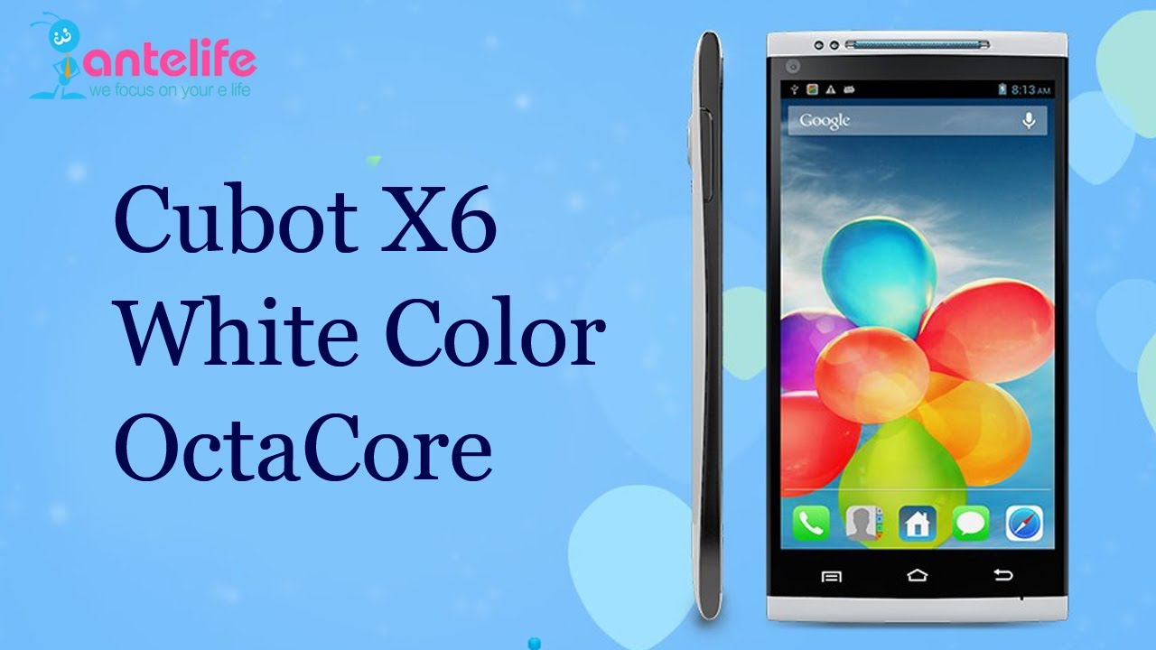 Cubot X6 White Color Hands On Review MTK6592 Octacore 1.7Ghz 1GB/16GB ...