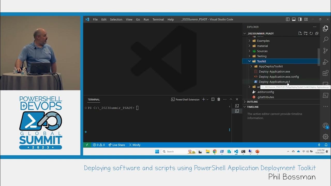PowerShell Summit 2023: 0:02 / 46:51Deploying software and scripts using ... by Phil Bossman ...