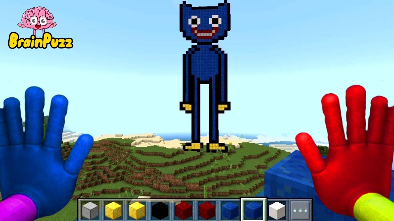 I built Huggy Wuggy in Minecraft 🪬 Huggy Wuggy Poppy Playtime Minecraft ...