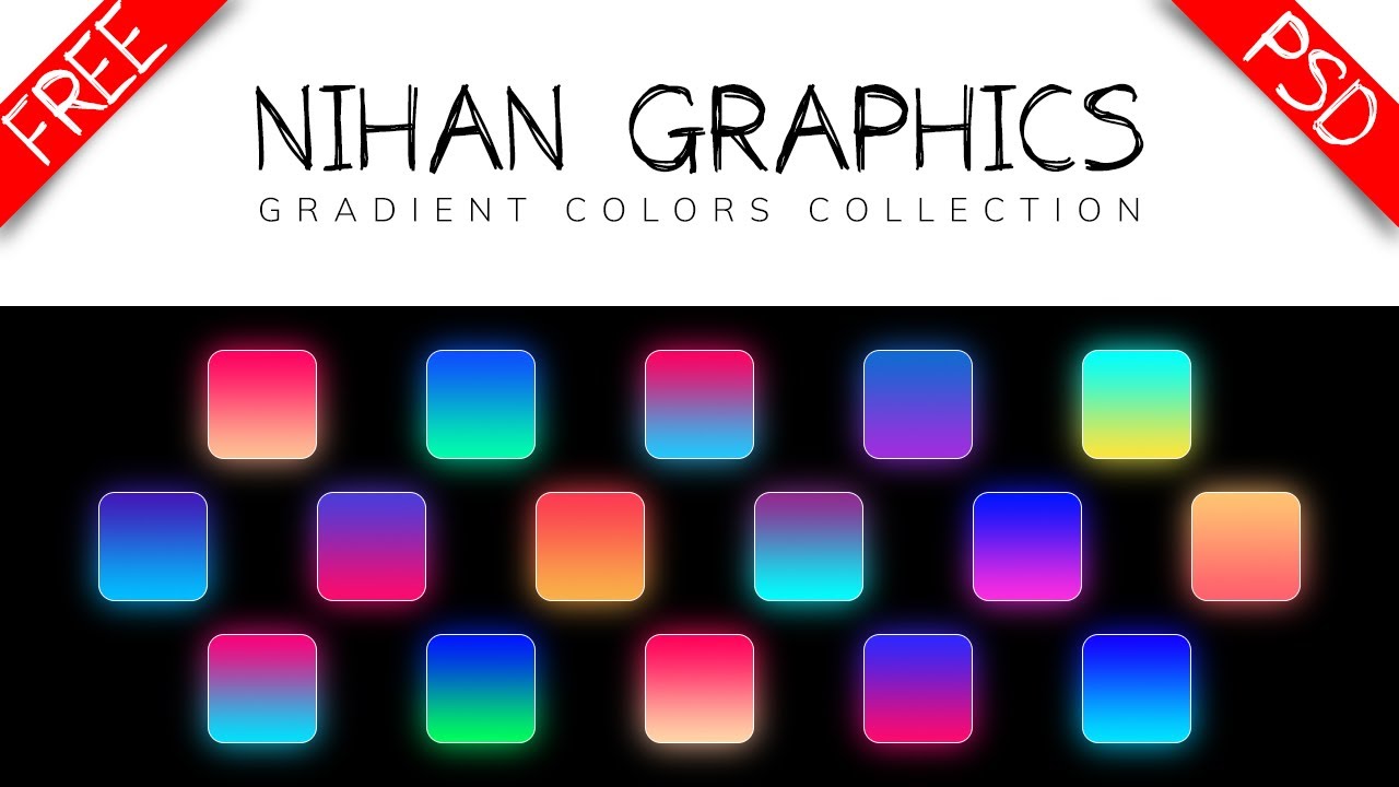 Gradient Color Photoshop Free Download | Photoshop tutorials - YouTube