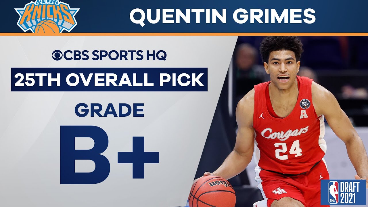 Quentin Grimes Selected No. 25 by the Knicks | 2021 NBA Draft | CBS ...