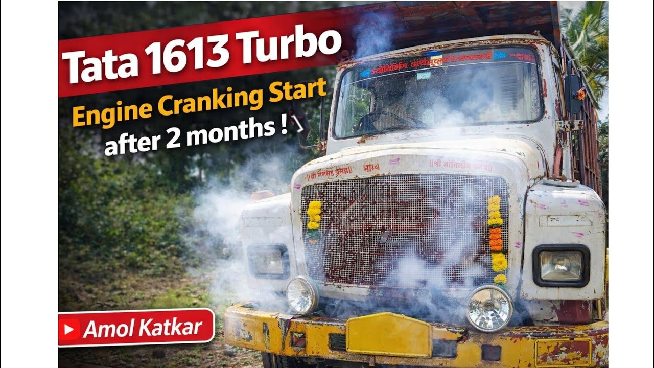Tata 1613 Turbo | Engine Cranking Start after 2 months | - YouTube