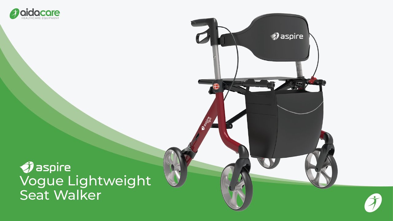 Aspire Vogue Lightweight 2 Seat Walker | Product Spotlight - YouTube