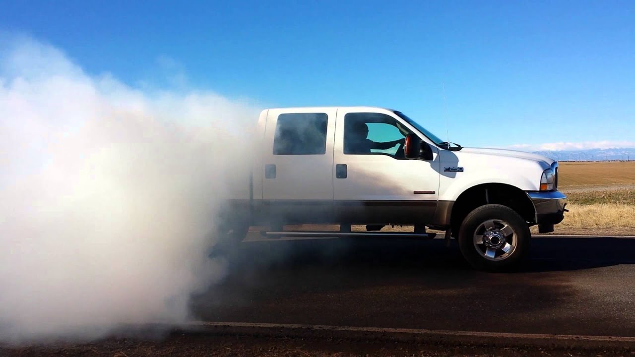 F-250 6.0 Powerstroke Burnout - YouTube