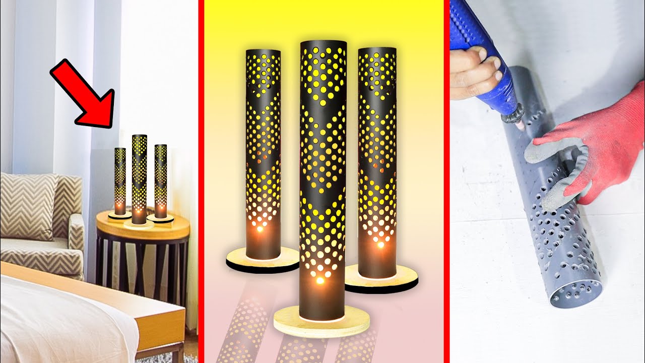 Lampu hias dari pipa pvc cocok untuk kamar tidur dan ruang tamu - YouTube