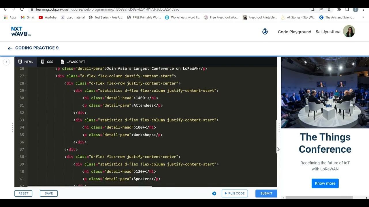Coding Practice Ccbp40 Intensive At Nxtwave Youtube