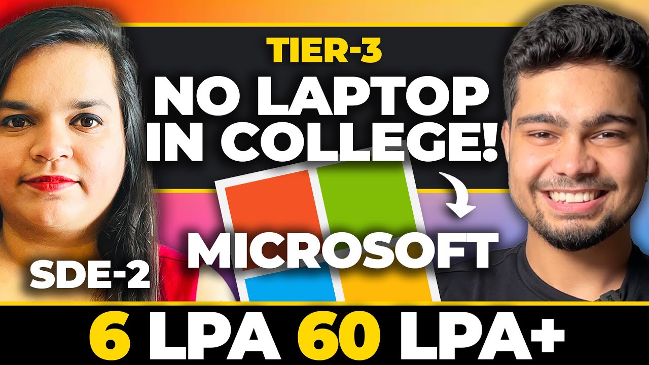 From Tier -3 to 6 LPA to 60+ LPA! | Cracked Microsoft, Flipkart and ...