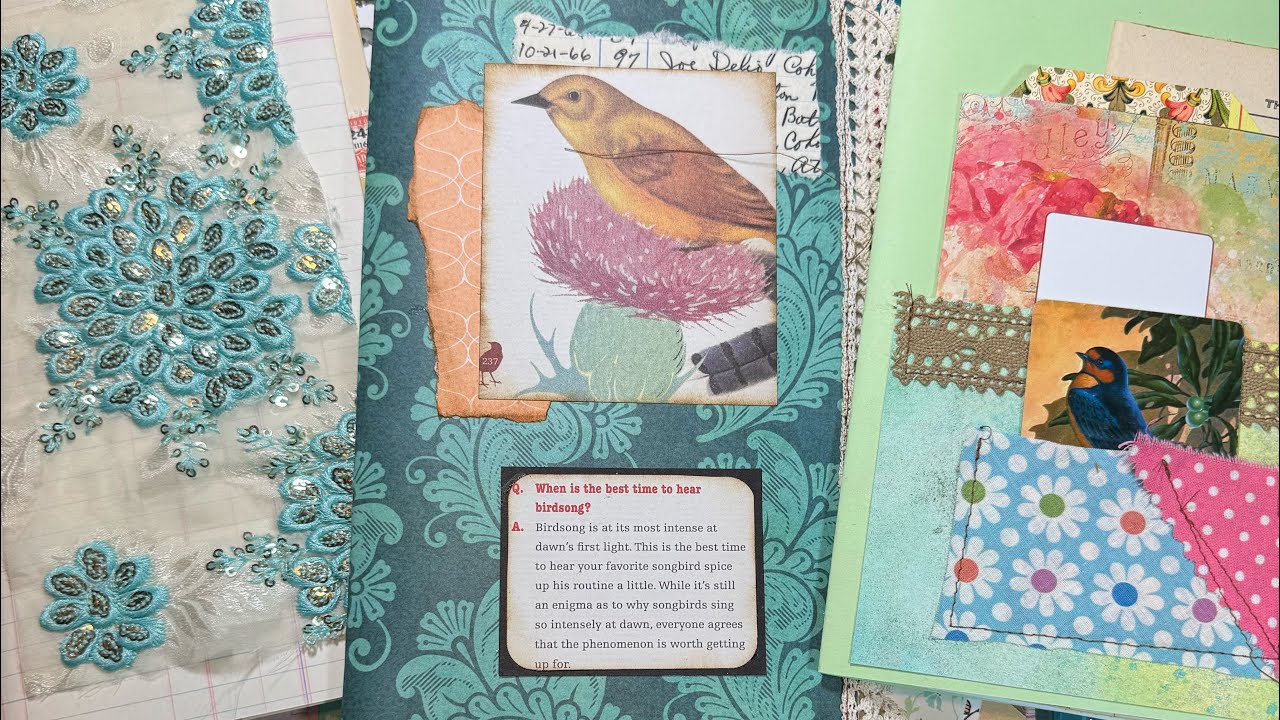 Working on Bird Theme Journal Pages - YouTube
