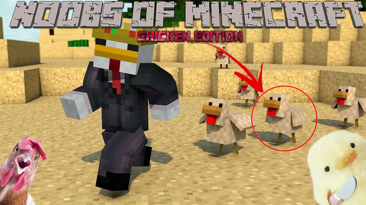 Noobs of Minecraft part 2 (Chicken edition) - YouTube