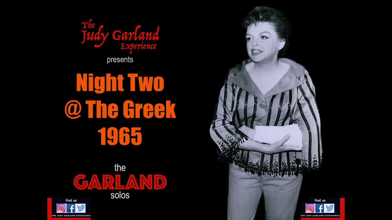 JUDY GARLAND Night 2 @ The Greek Theatre 1965 Mort Lindsey - YouTube