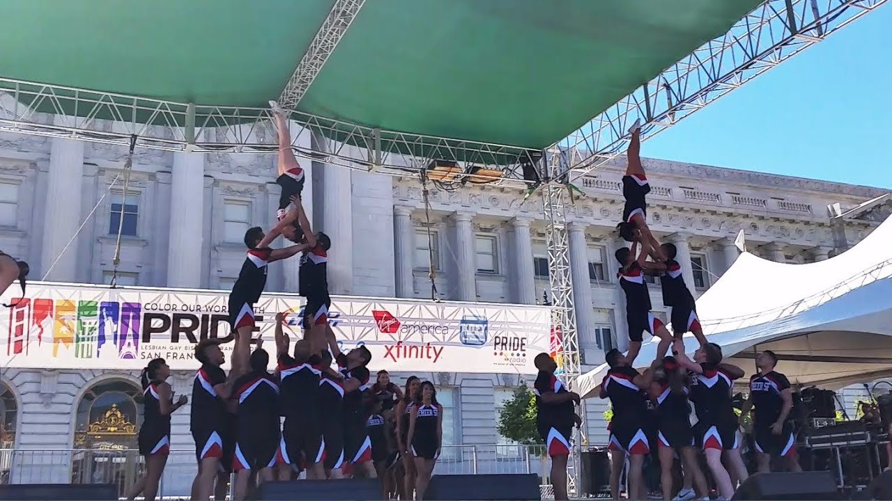 CHEER SF - 'UNBREAKABLE' Stunt Routine @ 2014 San Francisco Pride ...