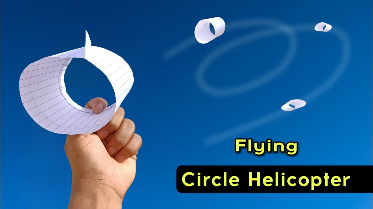 flying circle helicopter, paper circle flying toy, best boomerang, how ...