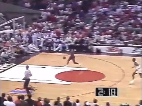 Joe Dumars' Signature Mini-Dunk/Power Layup Closes Out the Blazers ...