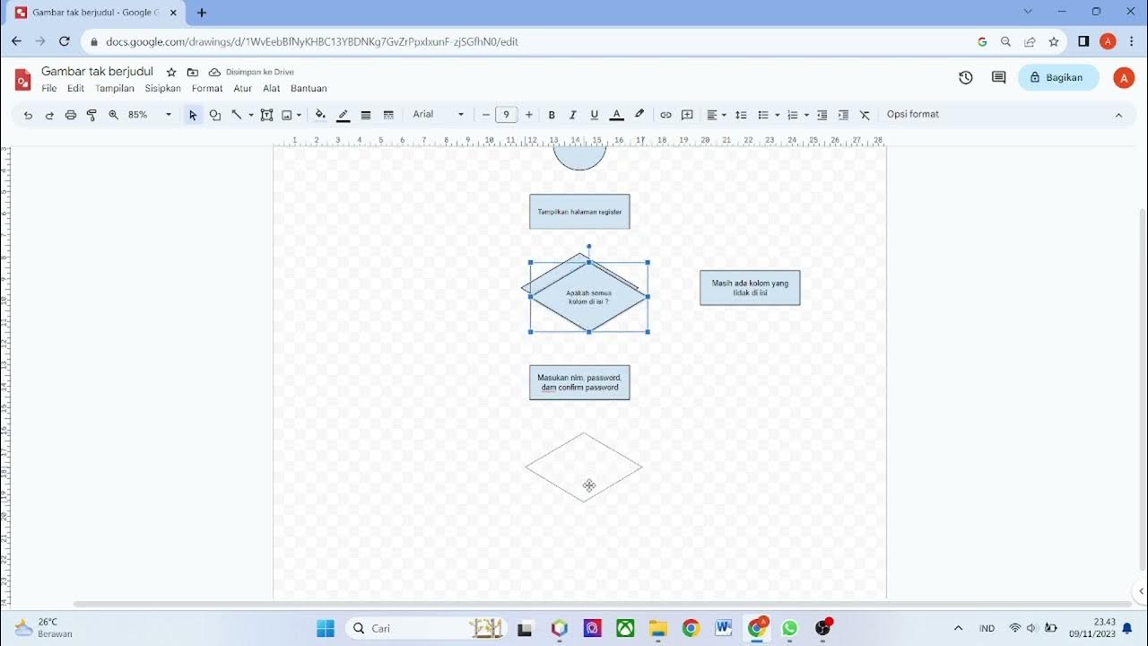 Pembuatan Flowchart halaman register - YouTube