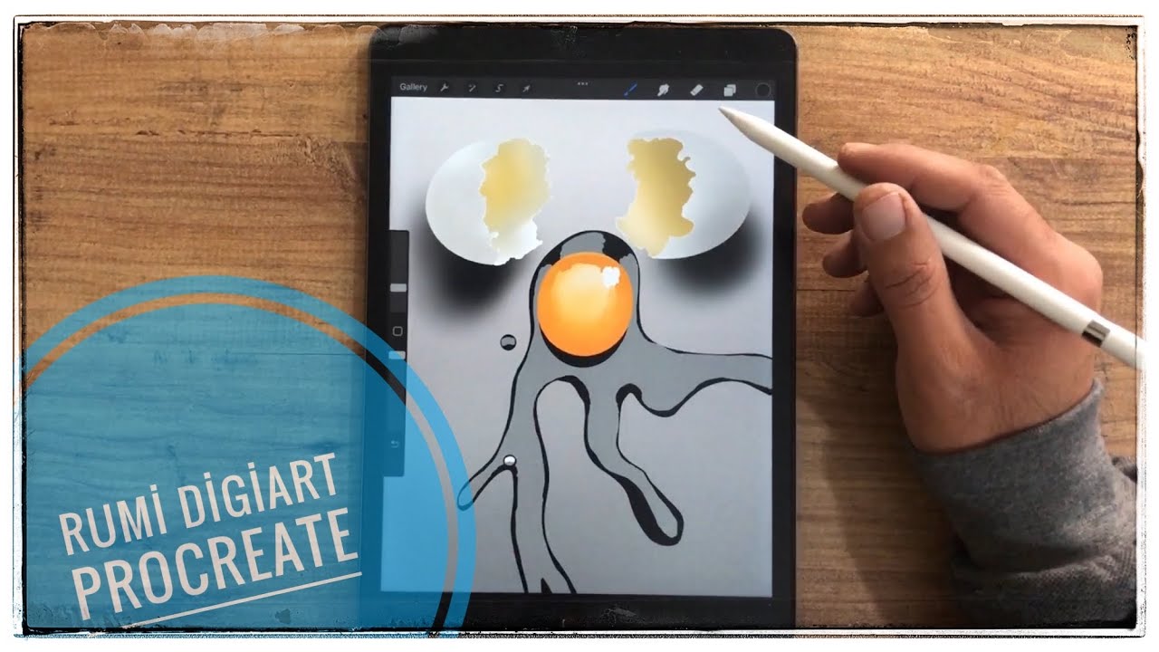 How to draw egg with Procreate - YouTube